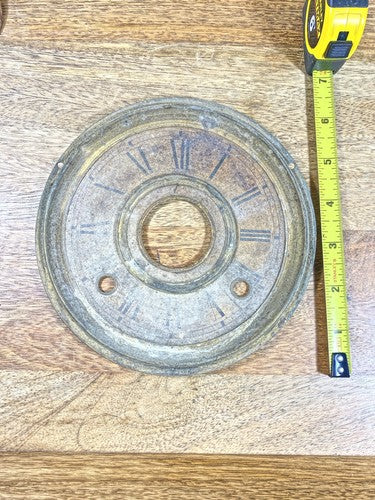 Old Metal Clock Dial Pan 6 7/16 Inches Diameter (KD1106)