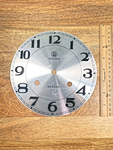 Vintage 7 3/8 Inches Diameter Sehwa Metal Clock Dial Pan (LL5158)