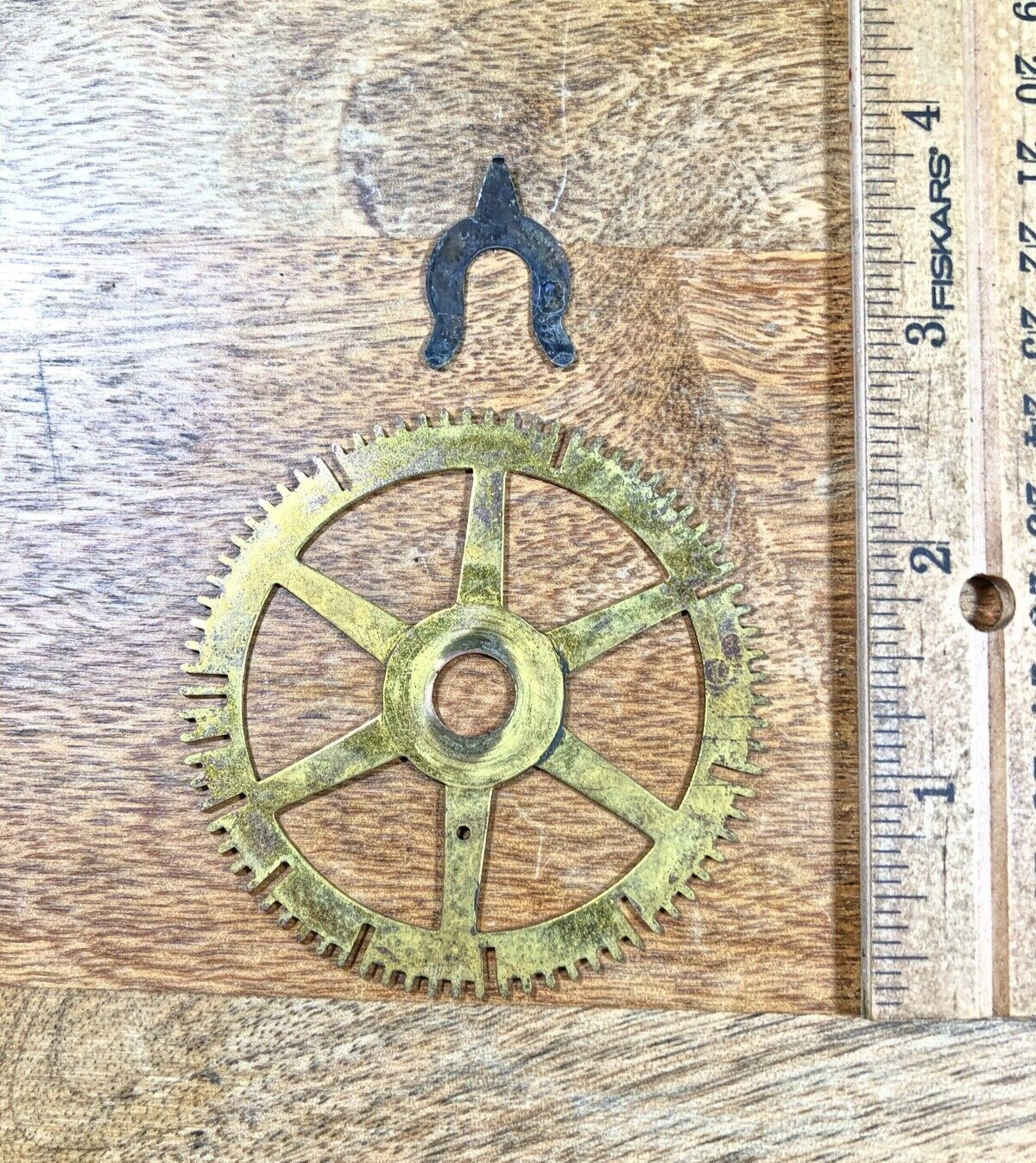 Antique EN Welch Clock Movement Count Wheel (See Pics To ID Mvmt) (K9296)